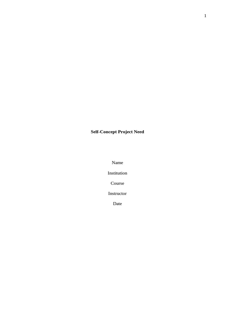 Self-Concept Project Need.edited | PDF | Self Concept | Identity ...