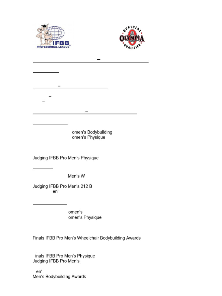 Toronto Pro Show 2024 Schedule | PDF