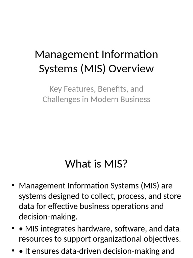 MIS Presentation | PDF