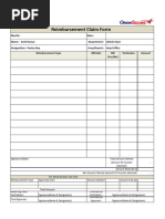Meal Allowance Reimbursement Form | PDF | Meal | Lunch