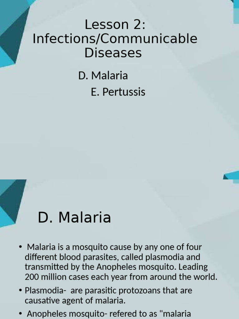 Malaria and Pertussis | PDF | Malaria | Plasmodium