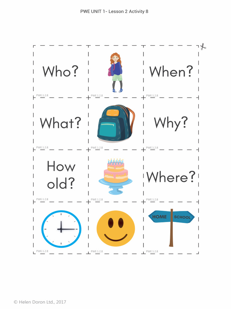 WH Pronouns | PDF