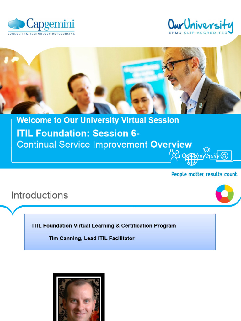 ITIL Foundation - Session 6 - Continual Service Improvement | PDF | Governance | Performance ...