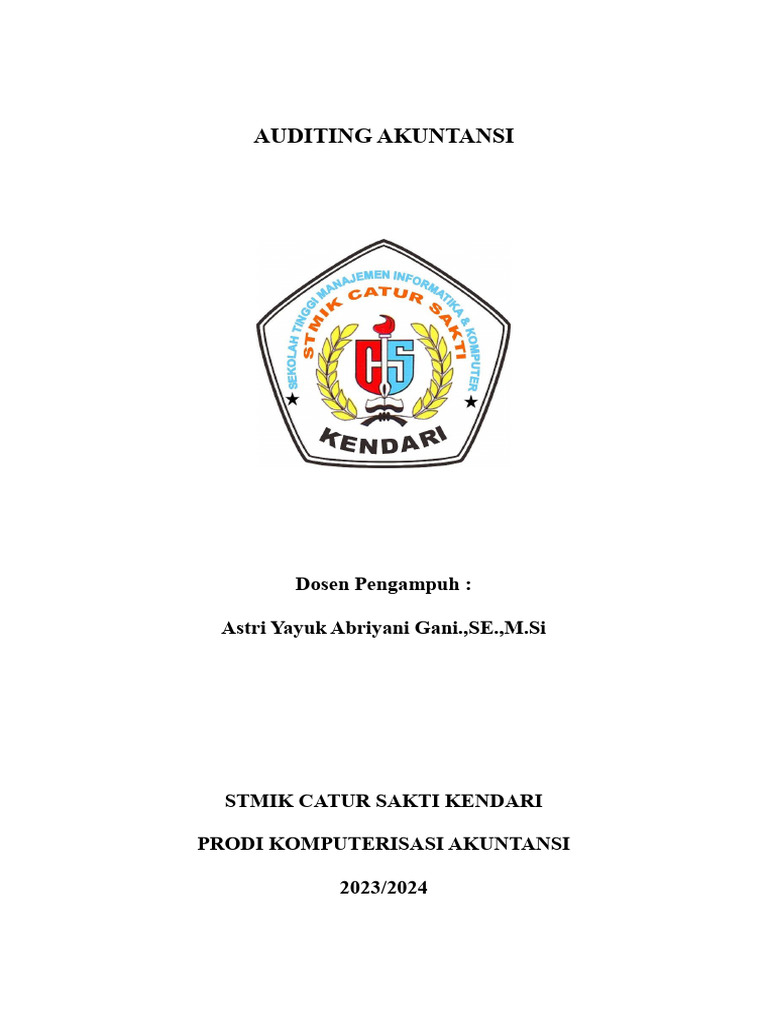 BAHAN AJAR - Auditing Akuntansi YY | PDF