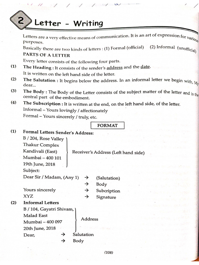 English Letter Writing | PDF