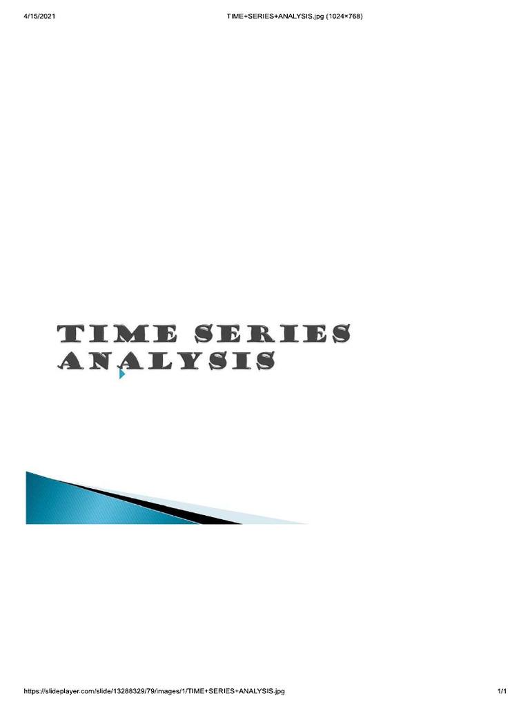 Time Series | PDF