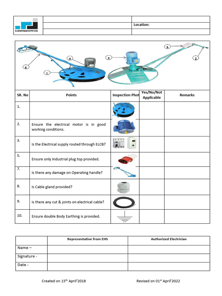 TRIMIX Machine Inspection Checklist | PDF