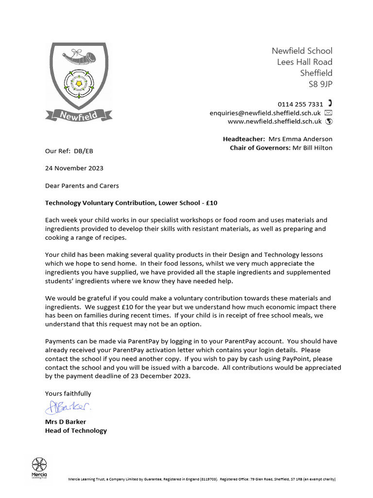 Technology Voluntary Contribution Lower School 2023 | PDF