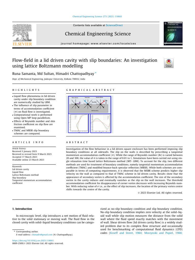 1 s2.0 S0009250923002178 Main | PDF | Vortices | Fluid Dynamics