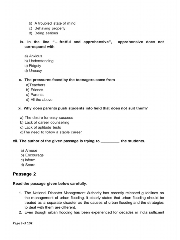 Sample Reading Passage for practice. (1) | PDF