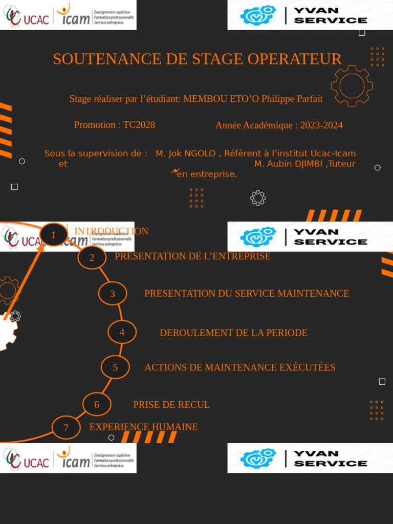 Soutenance de Stage Operateur Maintenance Industrielle | PDF | Piston | Rectification (mécanique)