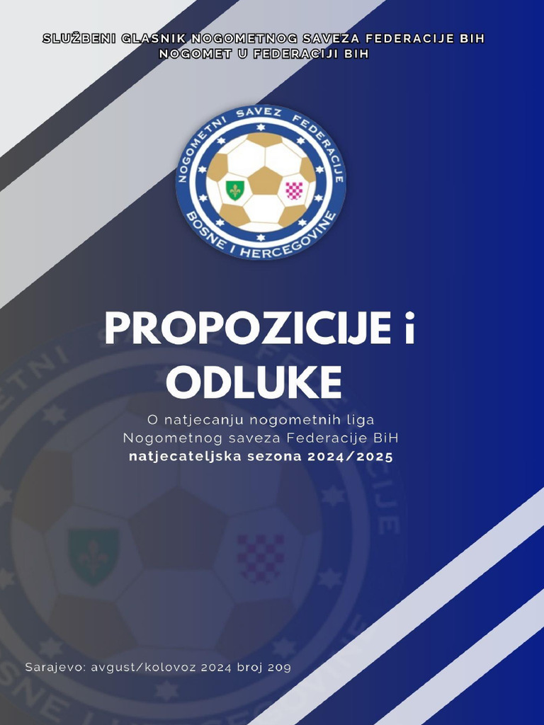 Bilten-Propozicije I Odluke 2024-2025 (Broj 209) | PDF
