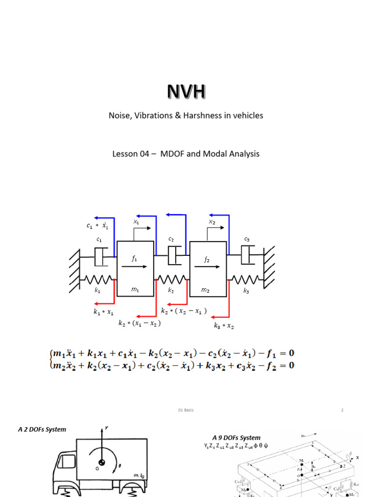 NVH 04 - MDOF and Modal Analysis | PDF | Eigenvalues And Eigenvectors | Matrix (Mathematics)