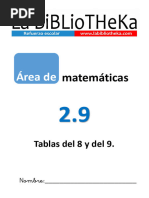 Tablas de Multiplicar 2 al 9 | PDF