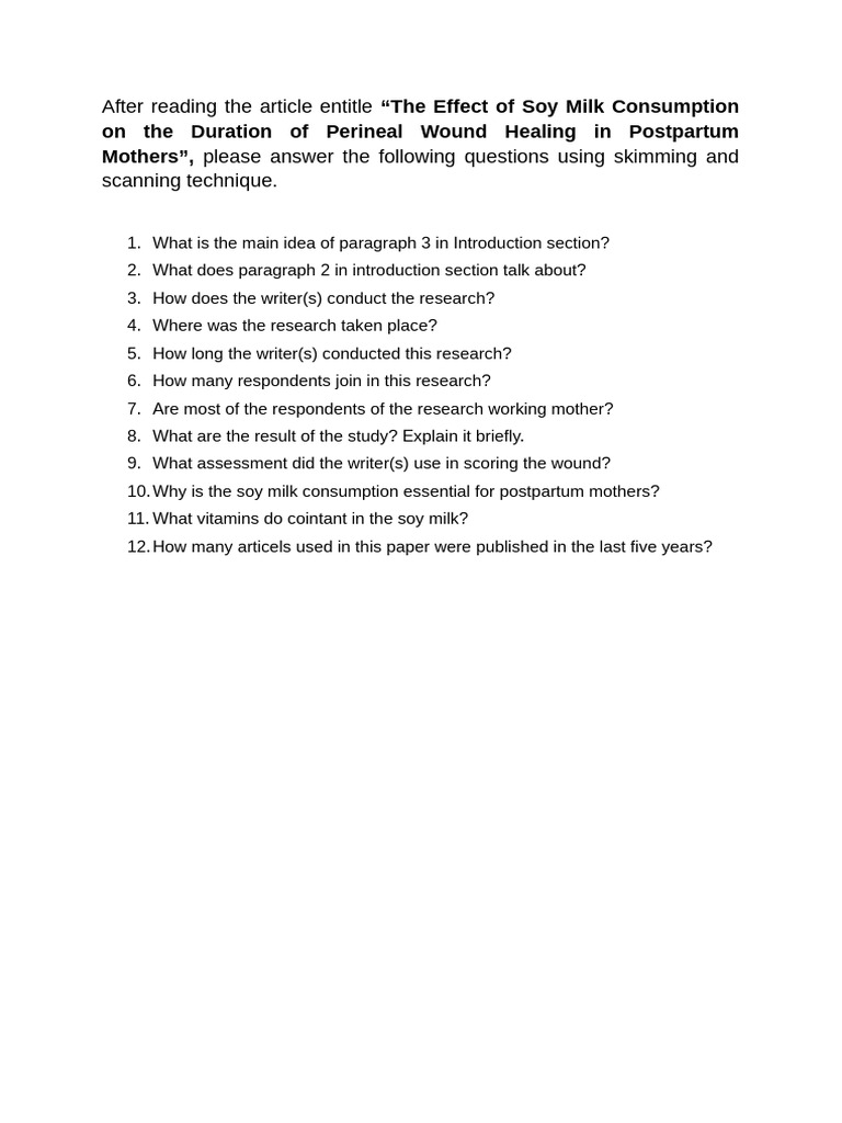 Exercise - Skimming and Scanning | PDF