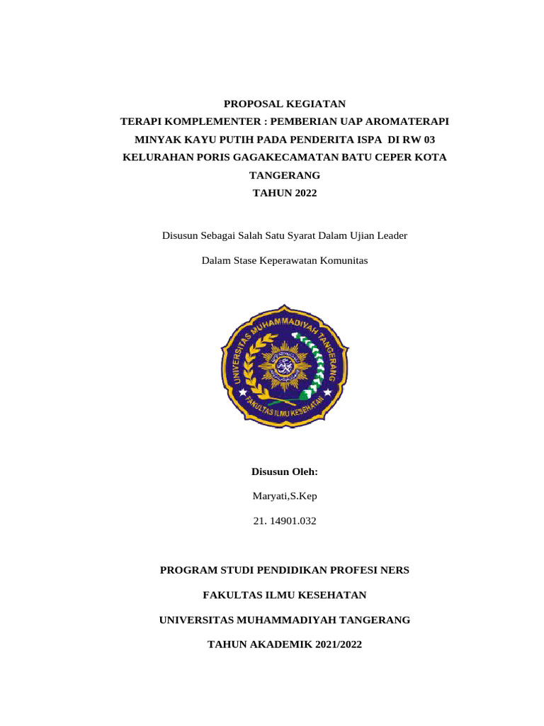 Proposal Demonstrasi Uap Aromaterapi Fix | PDF