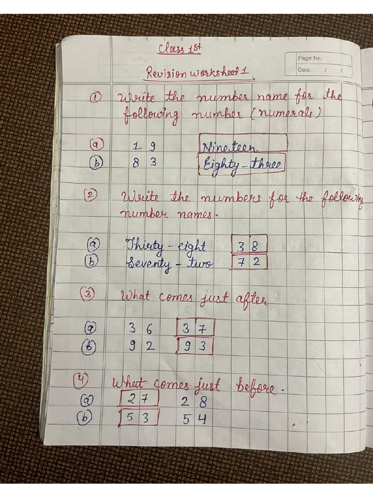 Class - 1 Maths Worksheet | PDF