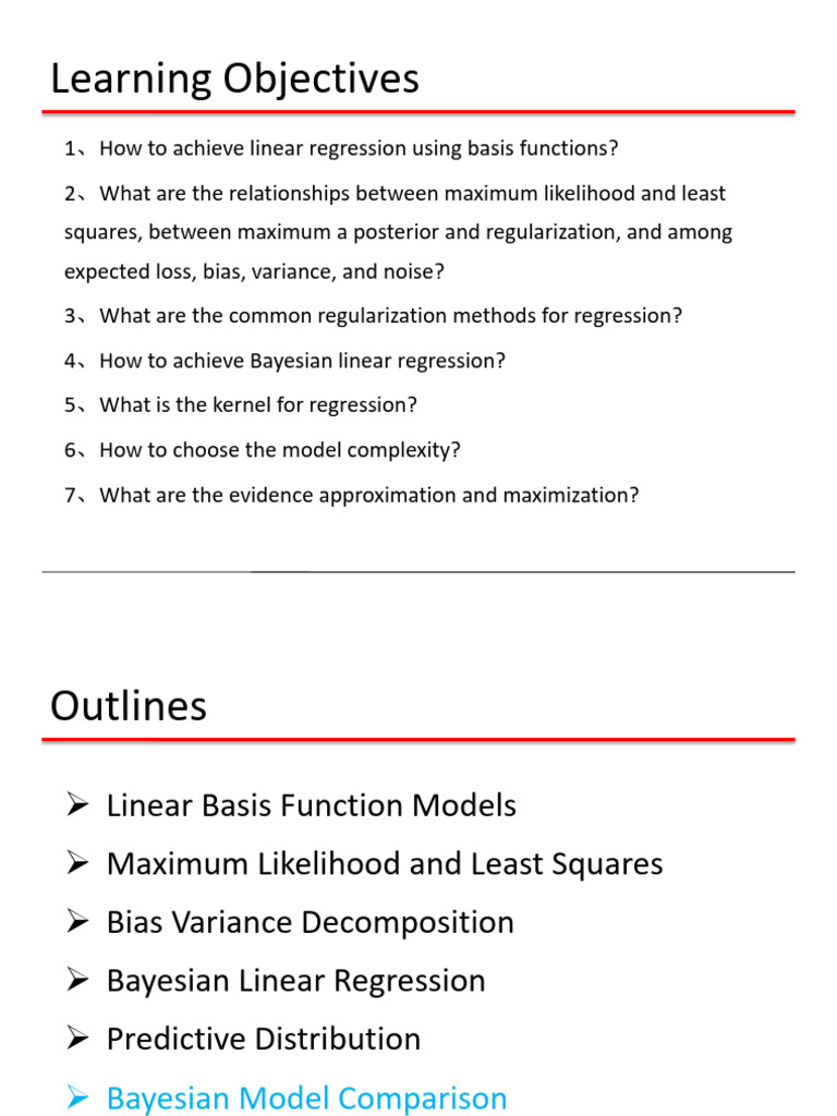 Mllecturelinearregression3 Pdf Bayesian Inference Regression