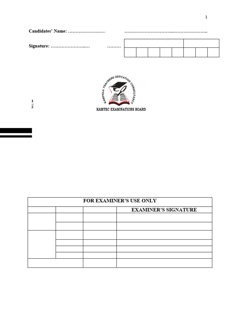 CRE PAPER 1 O LEVEL | PDF | Wedding