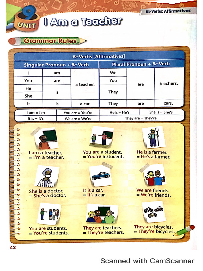 English Grammar Unit-9 I Am A Teacher Answer Keys | PDF