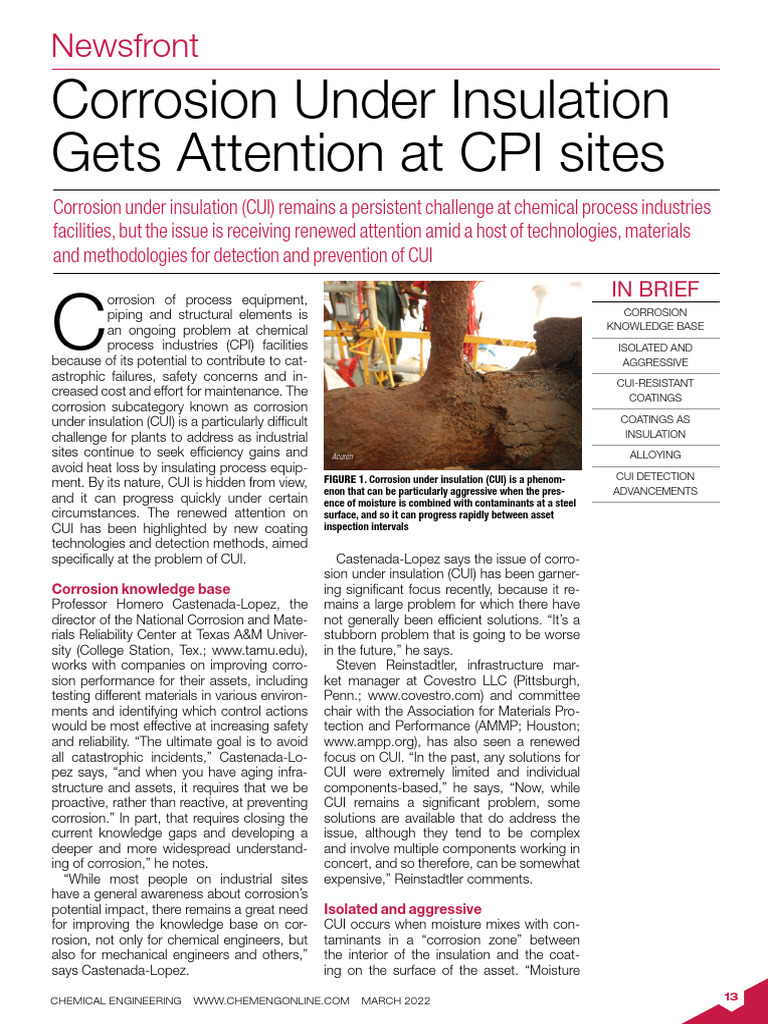 CUI | PDF | Corrosion | Flow Measurement