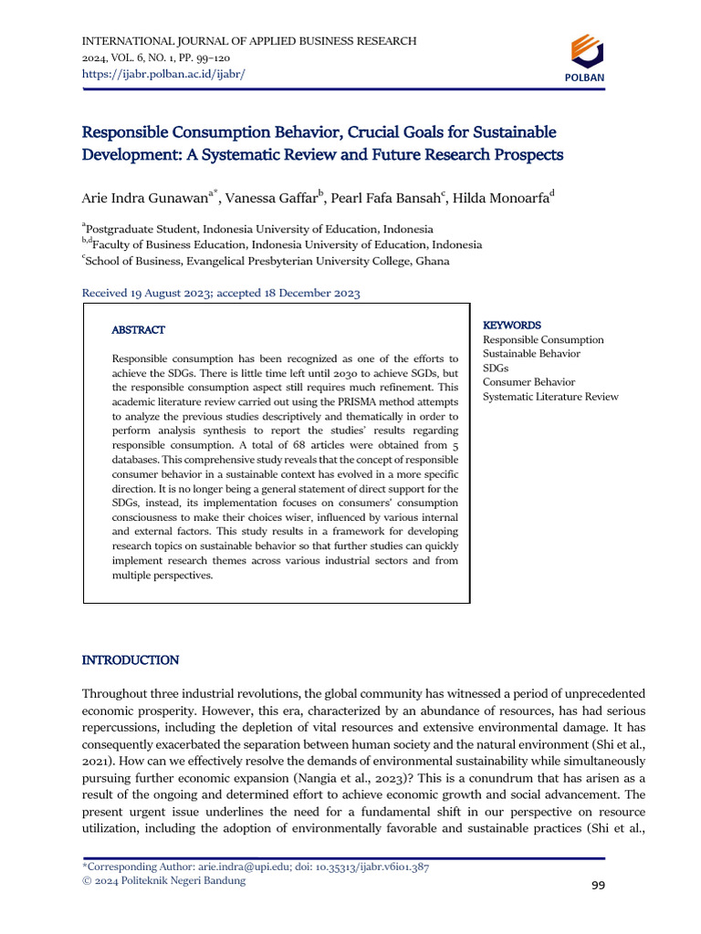 387-Article Text-1501-1-10-20240127 | PDF | Sustainability | Consumerism