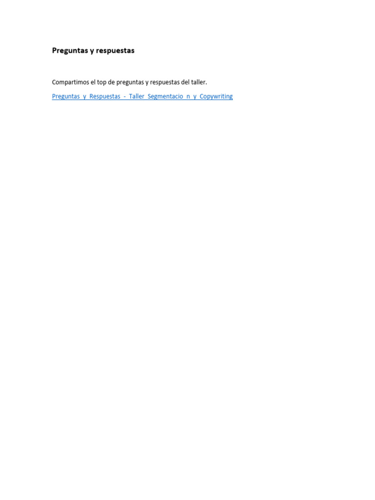 Preguntas y Respuestas | PDF