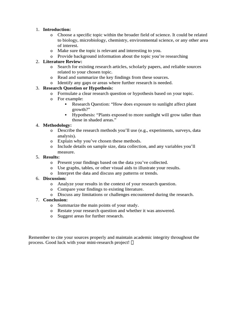 A. Research Project Structure | PDF
