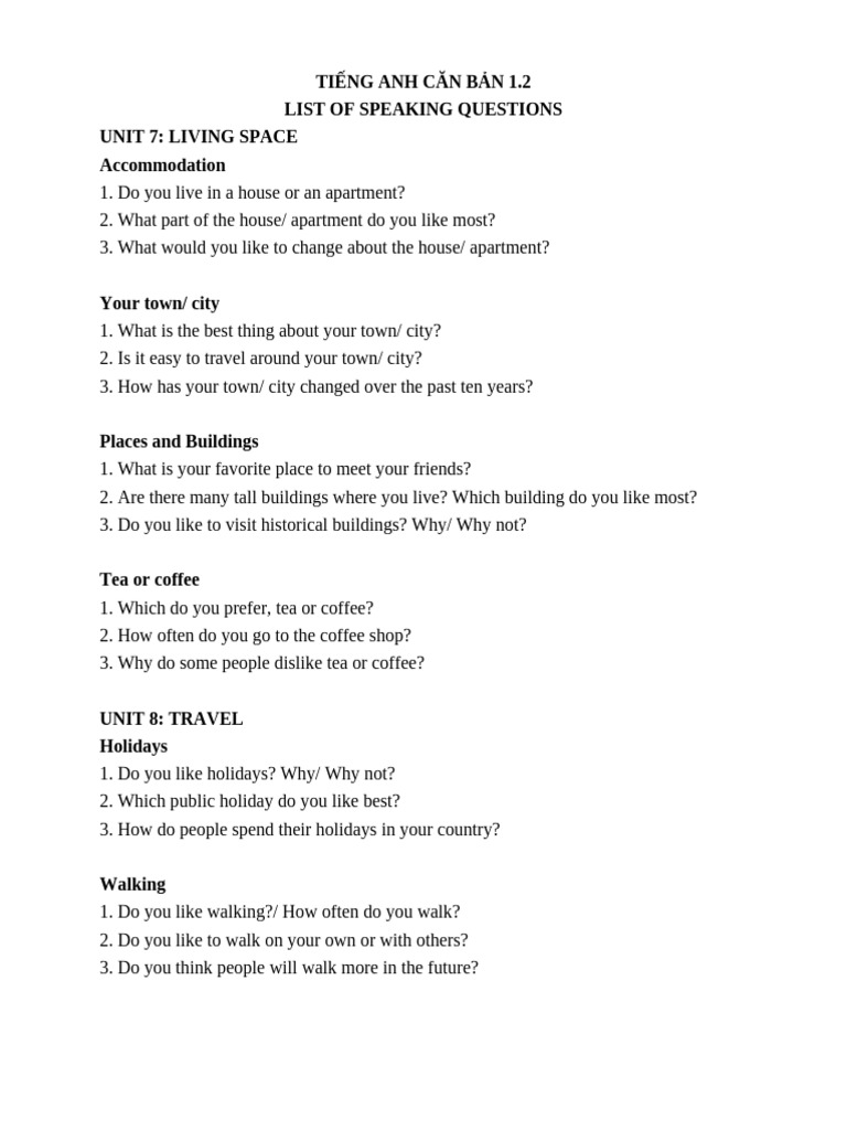 E - Tacb-1.2-List-Of-Speaking-Questions | PDF