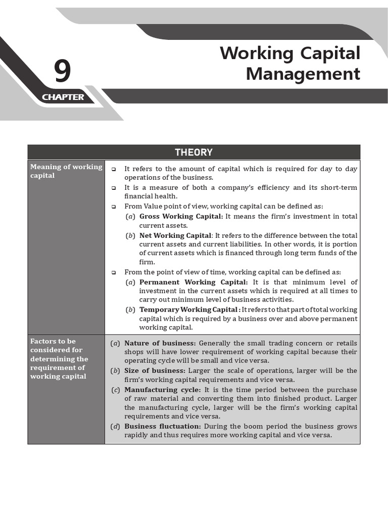 Working Capital Management | PDF | Working Capital | Credit