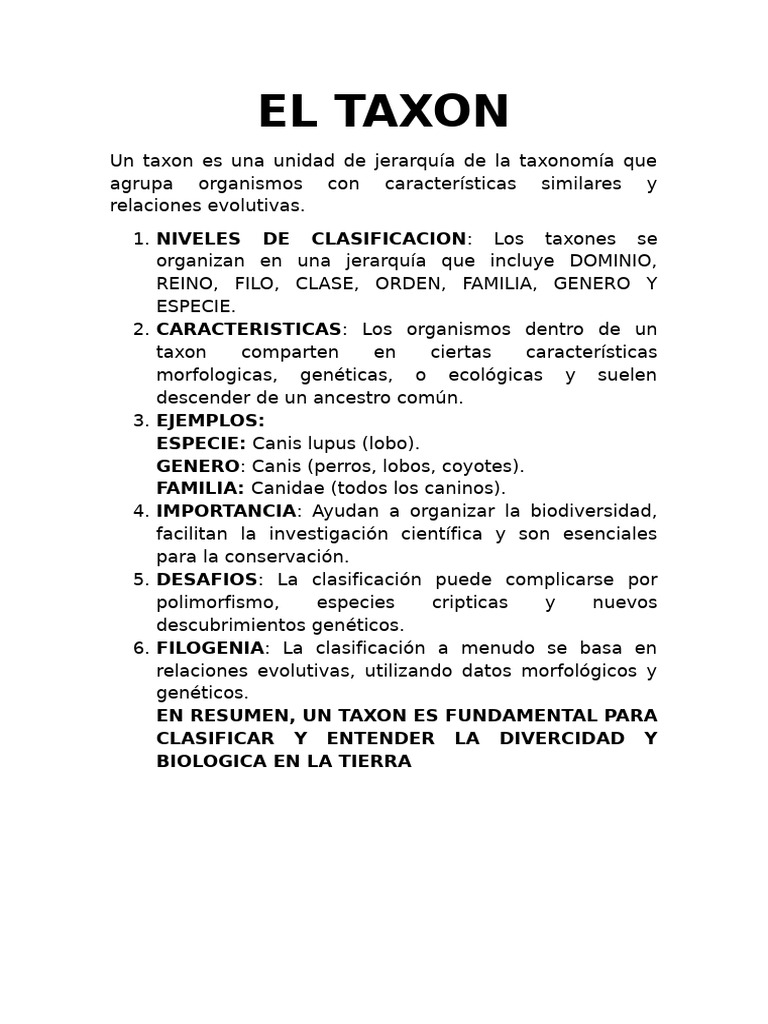 El Taxon | PDF