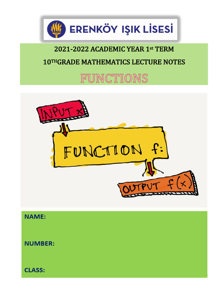 10 Grade - FUNCTIONS (2021-2022) | PDF | Function (Mathematics ...