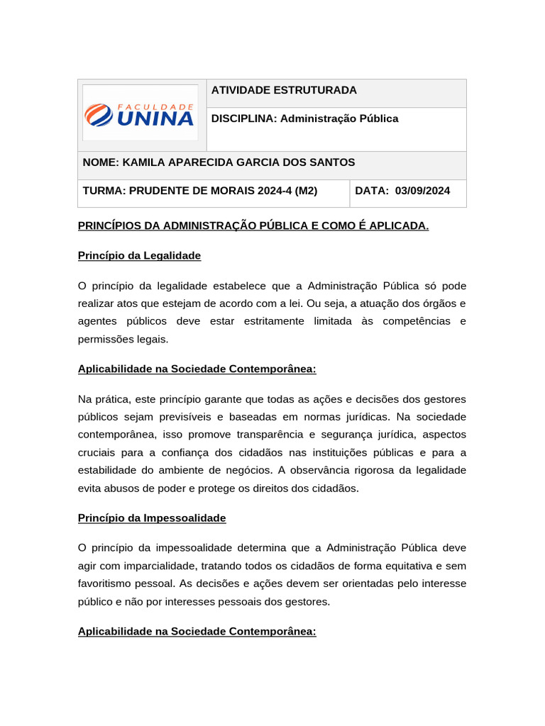 MATRIZ- Atividade Estruturada Administração Pública | PDF ... MATRIZ- Atividade Estruturada Administração Pública | PDF ...