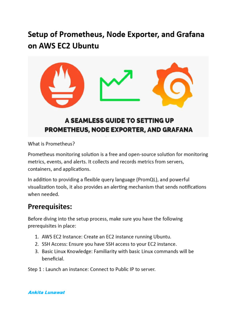 Setup of Prometheus, Node Exporter, and Grafana | PDF | Sudo | Software