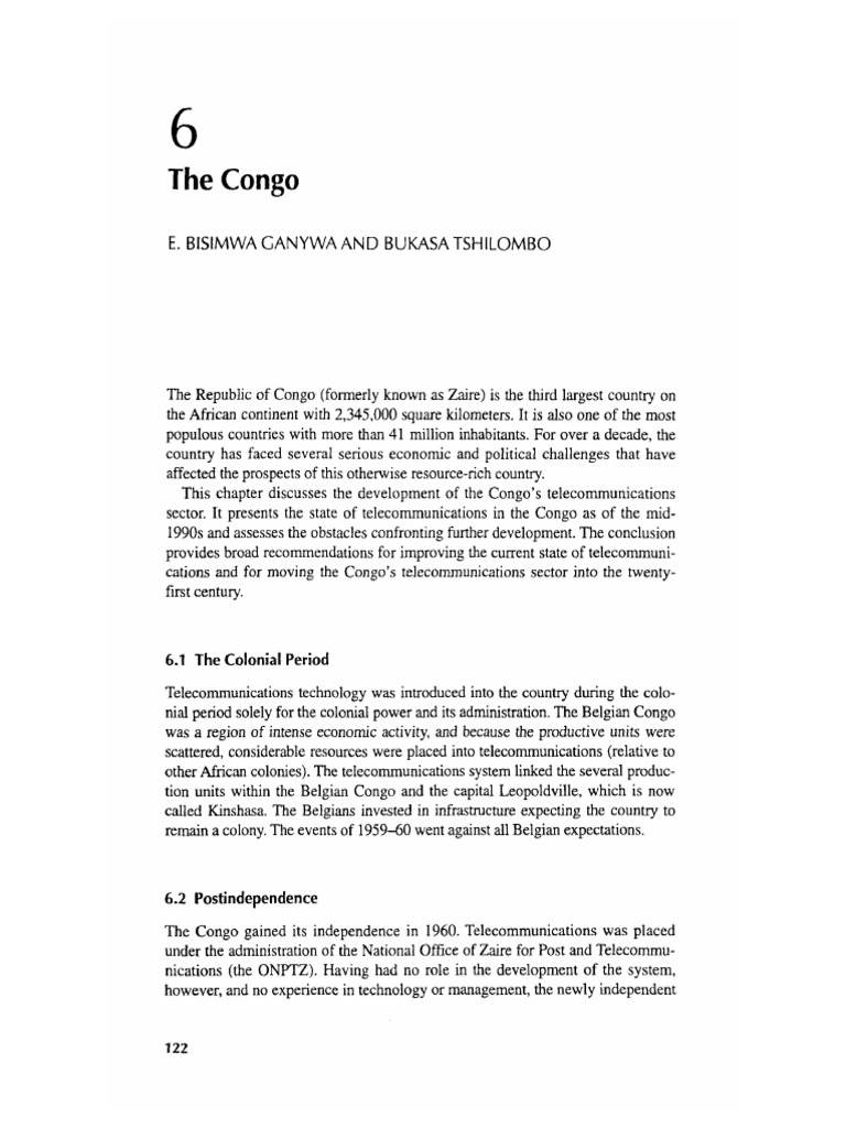 The Congo | PDF | Democratic Republic Of The Congo | Wireless