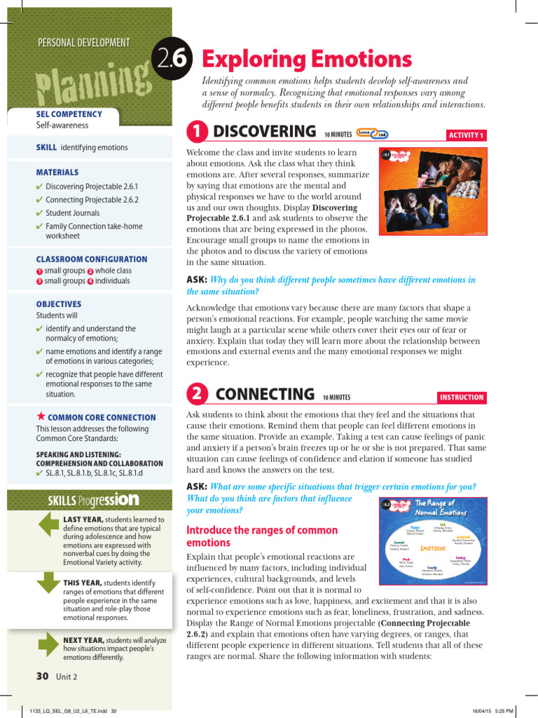 Grade-8-Unit2-Facilitator-Resource-Guide | PDF | Emotions | Self Awareness
