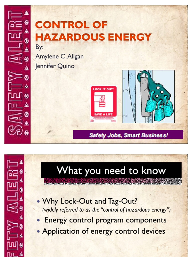 Control of Hazardous Energy | Download Free PDF | Mechanical ...
