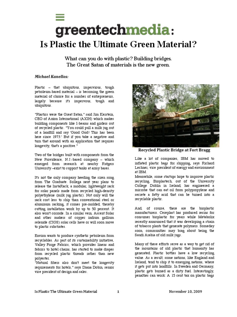 Greentech Media | PDF | Recycling | Plastic