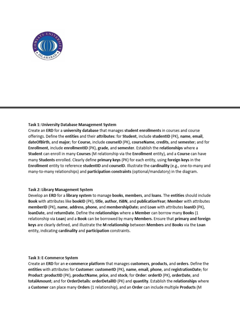 ERD TASKS Assignment 2 | PDF | Information Retrieval | Data Management