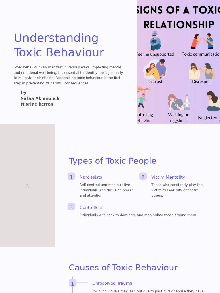 Identifying and Overcoming Toxic Behavior | PDF | Psychological Abuse ...