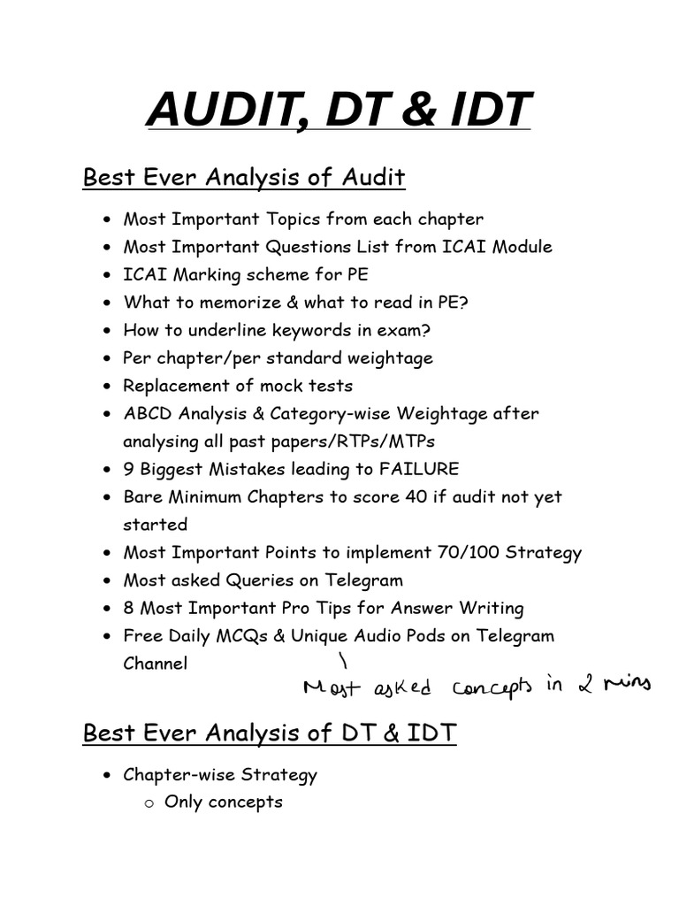 Audit DT and Idt Content | PDF | Value Added Tax | Taxes