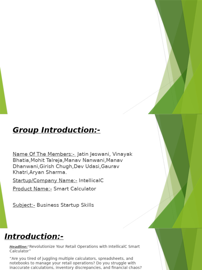 Presentation Smart Calculator Pdf Marketing Retail