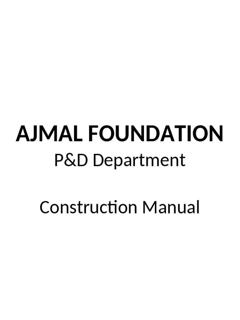 Construction Manual | PDF
