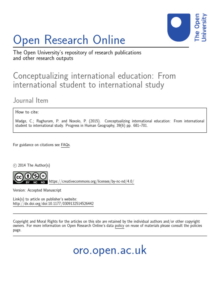 Conceptualizing International Education | PDF | International Student | Pedagogy