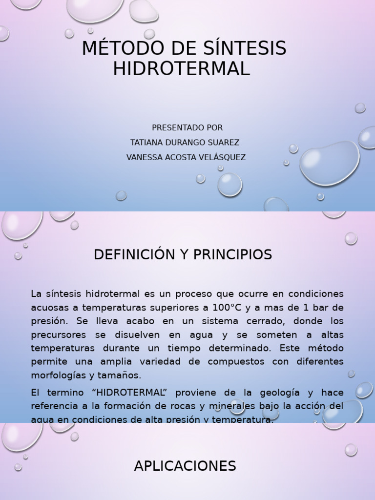 Método de Síntesis Hidrotermal | PDF
