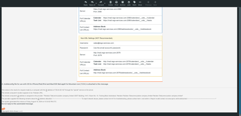 Roundcube Webmail - (Rego-Services - Com) Client Configuration Settings ...