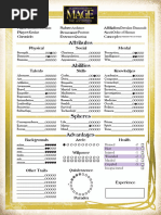 Mage The Ascension 20th Anniversary Edition Character Sheet | PDF