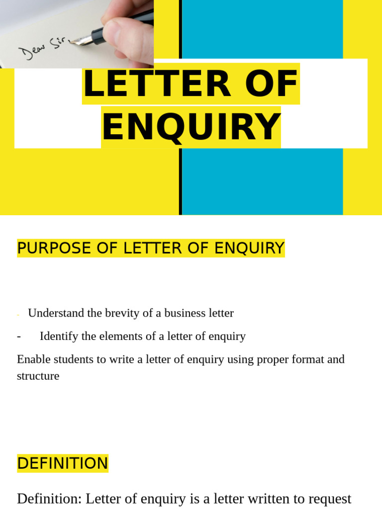 Letter of Enquiry | PDF