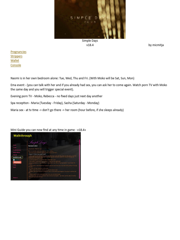 Simple_Days_misc_Pregnancies_Strippers_Console...__v18.4_ | PDF