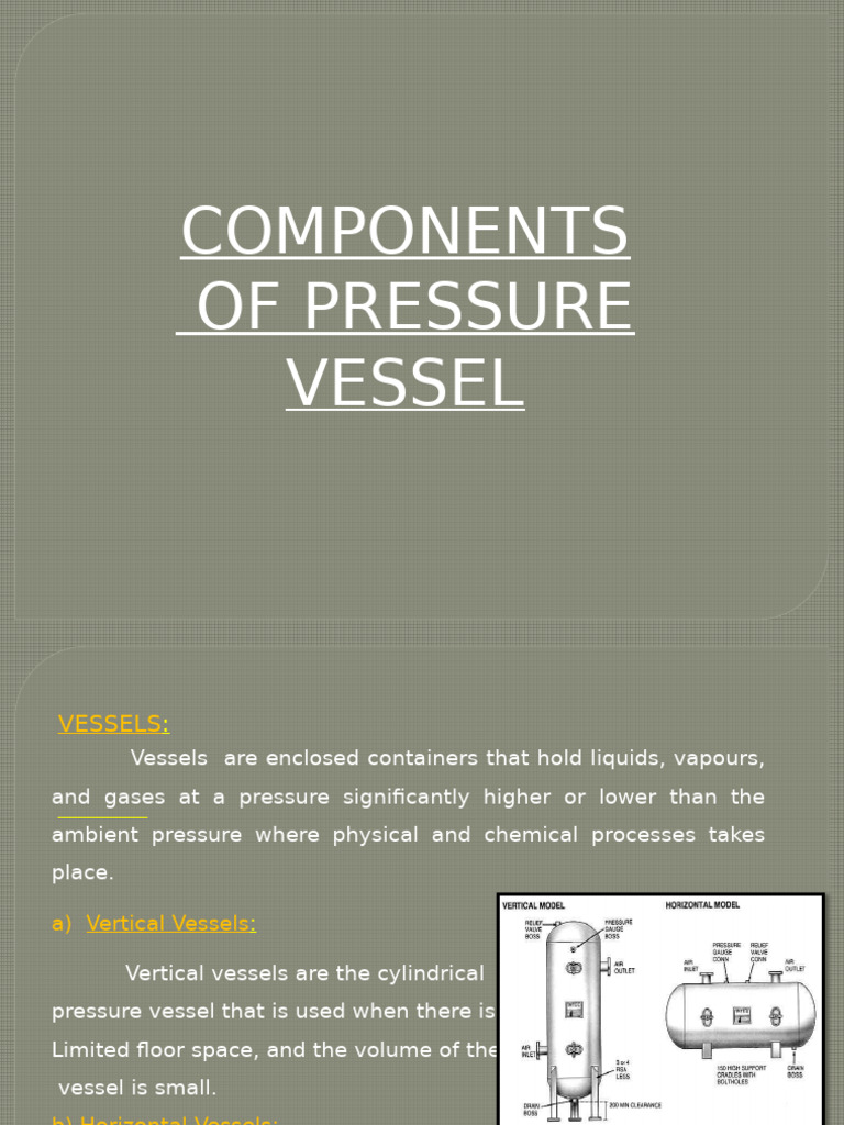 Types and Components of Pressure Vessels | PDF | Heat Exchanger | Heat